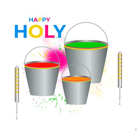 Happy Holi Festival Design With Splashing Color 20574184 Png