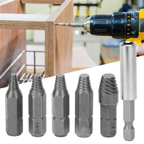 SUC Ensemble d extracteurs de vis Ensemble d extracteur de vis 22 pièces Kit d outils de