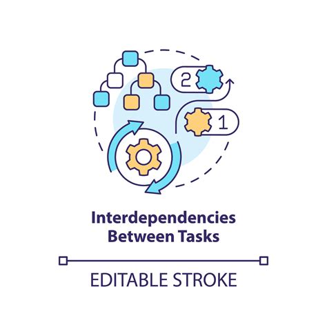 Interdependencies Between Tasks Concept Icon Project Plan Includes