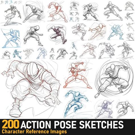 Action Pose Sketches 4k Reference Images Vio Comic Book Drawing