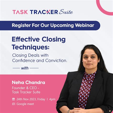 Join Our Free Webinar On Selling Better And Faster Task Tracker Suite Posted On The Topic