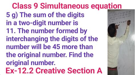 5 G The Sum Of The Digits In A Two Digit Number Is 11 The Number