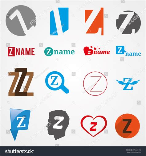 Set Alphabet Symbols Letter Z Icons Stock Vector (Royalty Free ...