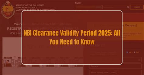 Nbi Clearance Validity Period 2025 All You Need To Know