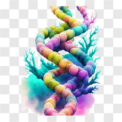 Download Vibrant Dna Strand Representation Png Online Creative Fabrica