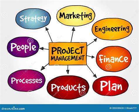 Project Management Mind Map Stock Illustration Illustration Of Discipline Cost