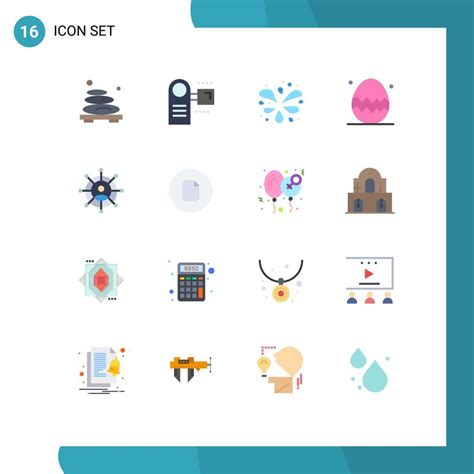 Flat Color Pack Of 16 Universal Symbols Of Business Spring Season