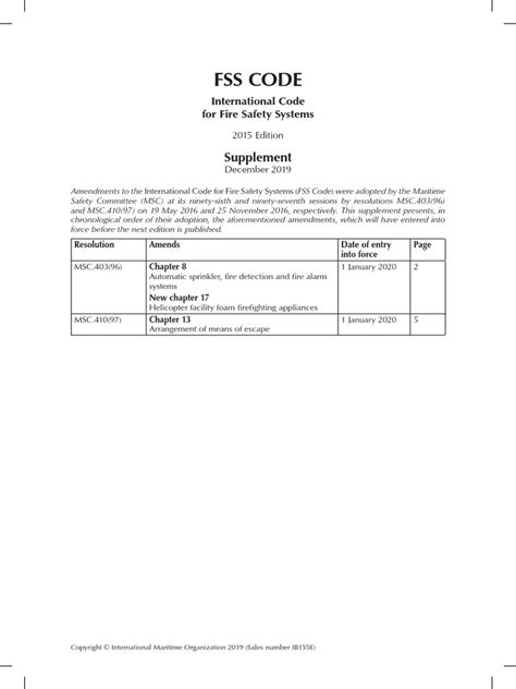 Fss Code Dec 2019 Amendment Pdf