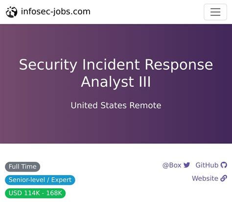[hiring] Security Incident Response Analyst Iii Remote R Infosec Jobs