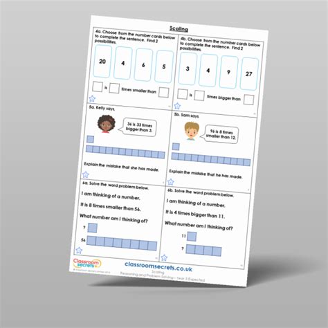 Year 3 Scaling Reasoning And Problem Solving Resource Classroom Secrets