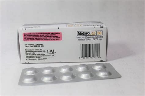 Metoprolol Succinate Er Tablet 50mg Manufacturers Suppliers