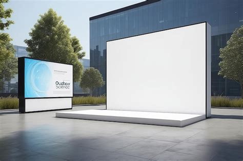 Premium Photo Digital Outdoor Science And Technology Exhibit Mockup
