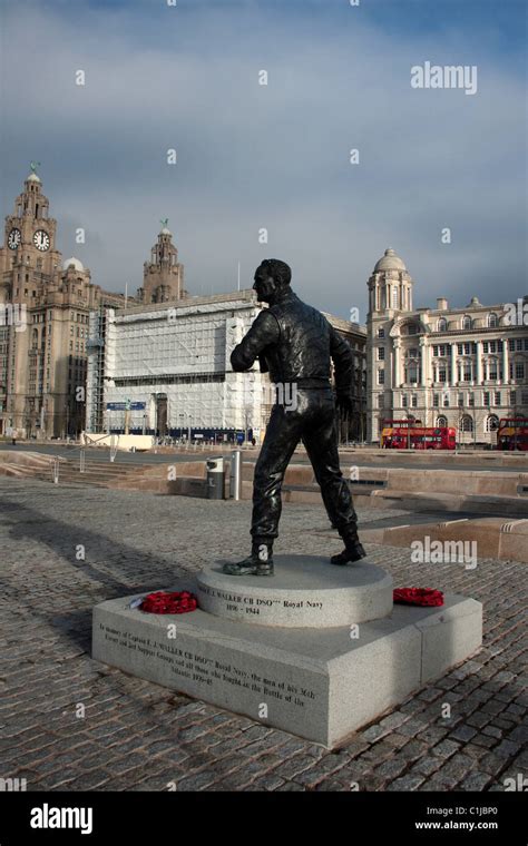 Statue Of Captain Frederick John Walker Rn At Pier Head Liverpool