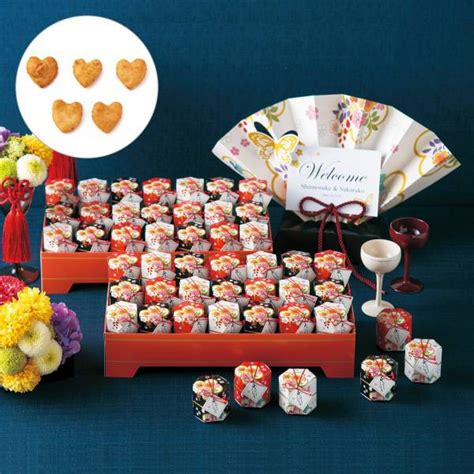 【楽天市場】プチギフトウェルカムボード【送料無料】はないちこづつ（ハートせんべい）48個セット結婚式 プチギフト 二次会 ウェディング