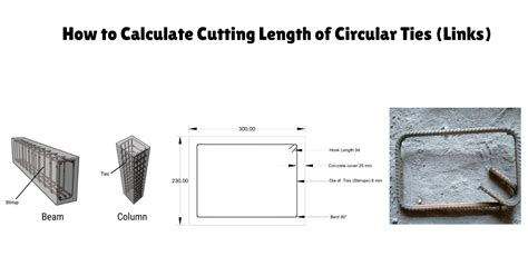 How To Calculate Cutting Length Of Rectangular Column Ties Stirrups