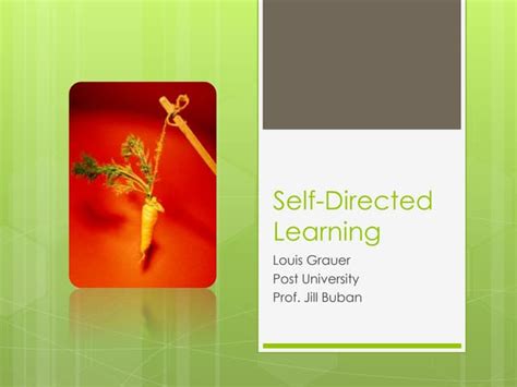 Self Directed Learning Ppt