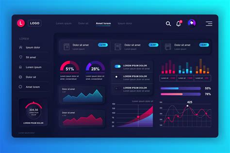 Admin Panel Neumorphic Dashboard Ui Kit 1434716 Vector Art At Vecteezy