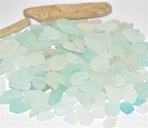 Genuine Sea Glass Seafoam White 048 To 1 Lot 100 300 Pieces Light Blue