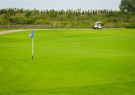 Black Cloud And Green Grass Fairway And Bridge Stock Image Image Of Outdoor Game 43363463