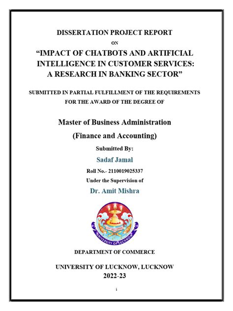 dissertation project report pdf artificial intelligence