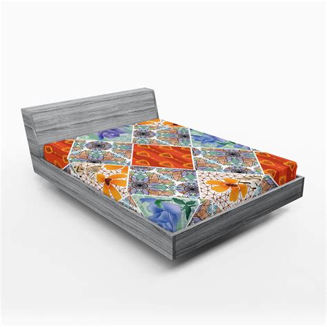 Ambesonne Floral Fitted Sheet Flower Feminine Summer Full Size