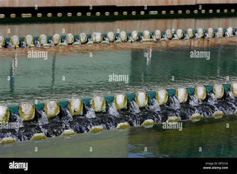Aug 29 2006 Rancho Santa Fe Ca Usa Detail View Of Water Flowing
