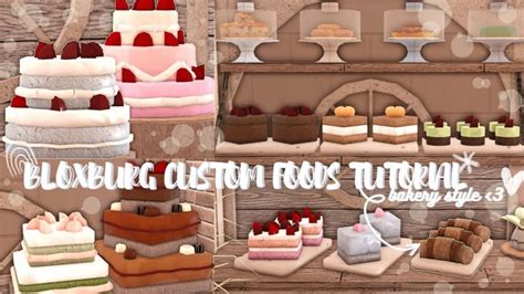 Bloxburg Custom Food Tutorial Bakery Style SoyMillky Bakery Cute