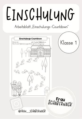 Einschulung Einschulungs Countdown Arbeitsblatt