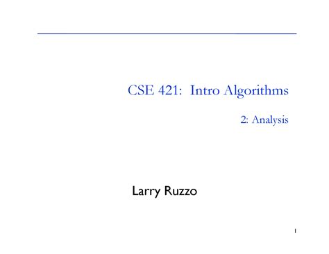Intro Algorithms Analysis Lecture Notes Algorithms And Programming Docsity