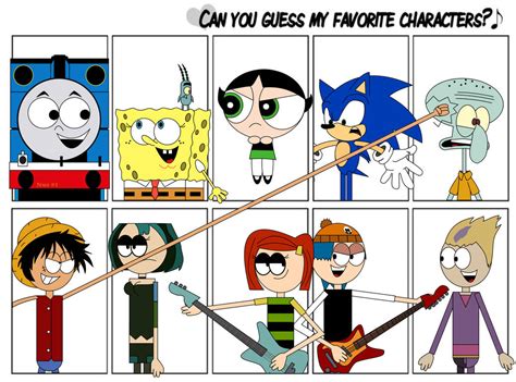 Favourite Characters Meme By Jamestheboi2003 On Deviantart
