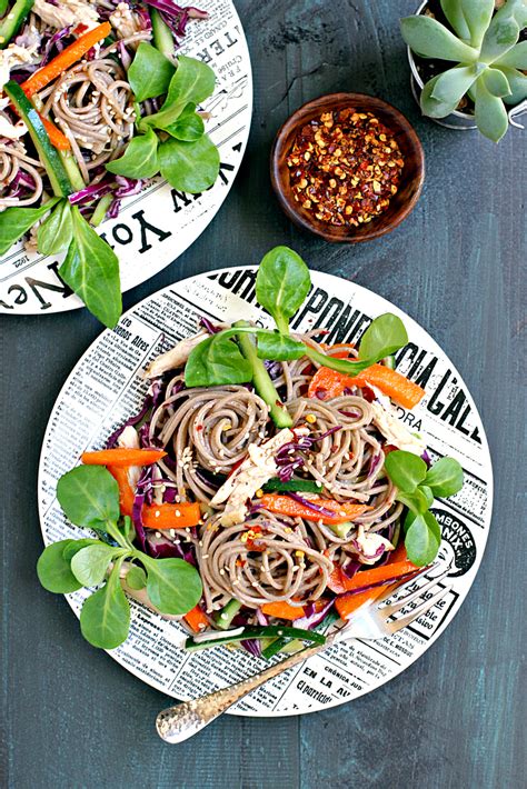 Soba Noodle Salad With Chicken And Vegetables Two Of A Kind