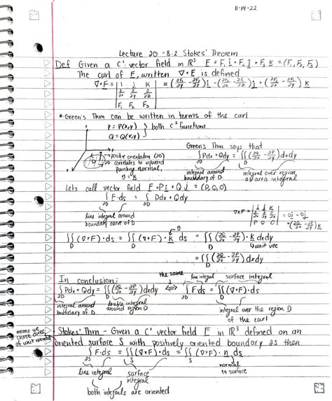Lecture 20 Stokes Theorem MATH20E Studocu