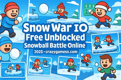 Snow War Io Free Unblocked Snowball Battle Online Crazygamesx