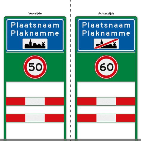Betekenis Verkeersteken H01c Start Bebouwde Kom Informatiebord Nl