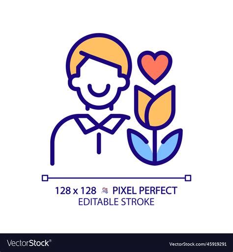 Lover Pixel Perfect Rgb Color Icon Royalty Free Vector Image
