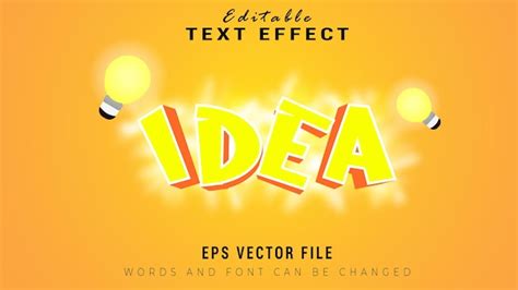 Idée Effet De Texte Vectoriel Modifiable Vecteur Premium