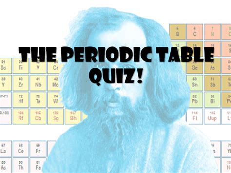Periodic Table Quiz Teaching Resources