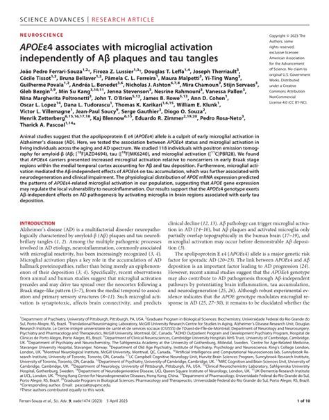 Pdf Apoeε4 Associates With Microglial Activation Independently Of Aβ