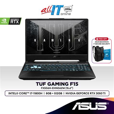 Asus Tuf Gaming F Fx H Ehn W Fhd Hz Gaming Laptop Intel I H Gb Gb