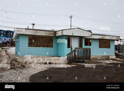 Dilapidated Abandoned House On Sinaa Street In Iqaluit Nunavut Canada