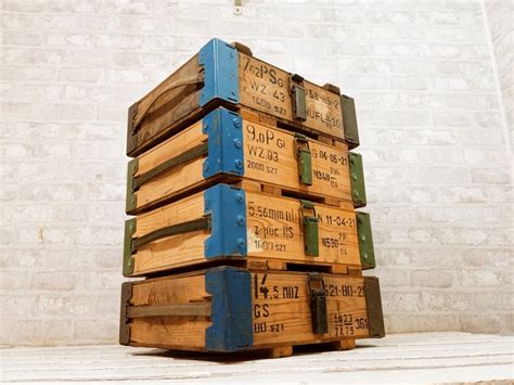 Vintage Wooden Industrial Boxes 4 Industrial Steel Catawiki
