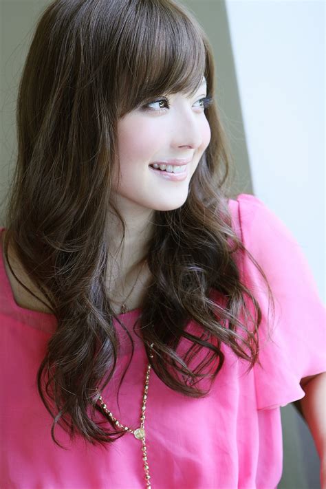 Face Model Portrait Long Hair Brunette Looking At Viewer Red Asian Photography Smiling