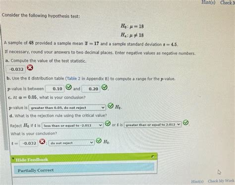 solved consider the following hypothesis test
