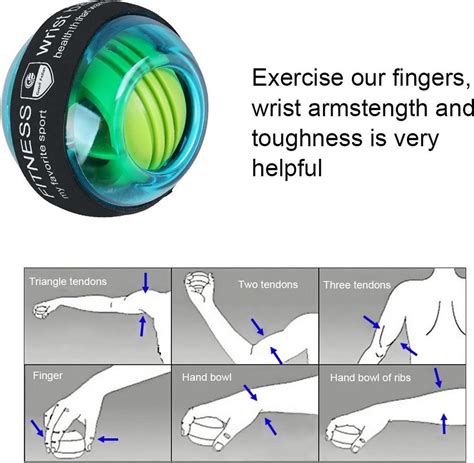 Wrist Ball - arm trainer PowerBal - Gyroscopic Power Ball - Spinner ...