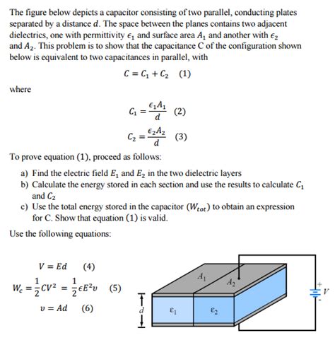 Solved The Figure Below Depicts A Capacitor Consisting Of Chegg