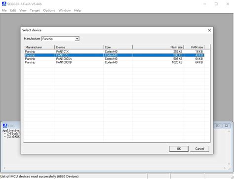 JFlash烧录 PAN107x PAN101x DK Documentation