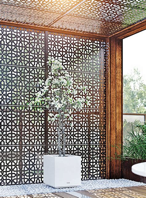 Single Panel Privacy Screen Available In Different Patterns Veradek