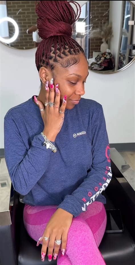 Pin By Mia J 🌻 On 𝐻𝒶𝒾𝓇 𝐼𝓃𝓈𝓅𝑜 Box Braids Hairstyles For Black Women