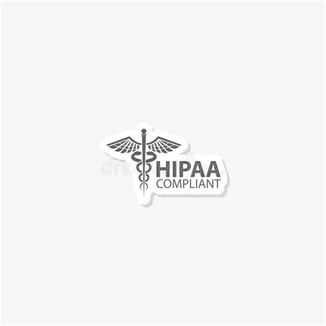 Hipaa Compliance Icon Graphic Sticker Isolated On Gray Background Stock Vector Illustration Of