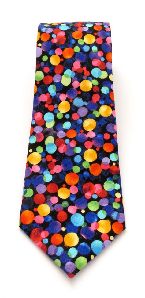 Multicoloured Bubbles Cotton Tie By Van Buck Bubble Tie Novelty Tie Van Buck Ties Van